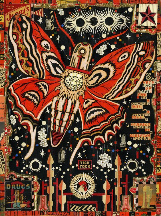 Tony Fitzpatrick, Title and Date Unknown, Collage Illustration ...