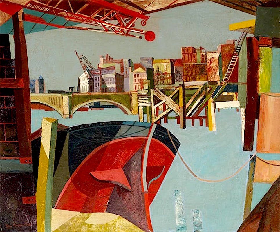 John Minto, Bridge from Cannon Street Station, 1946, Royal Pembroke ...