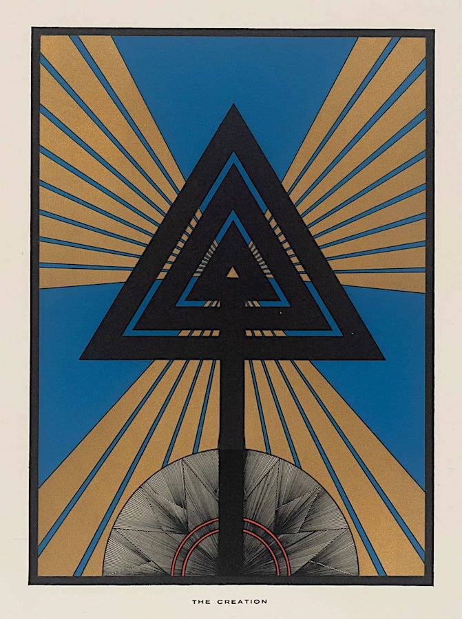 Olga Fröbe-Kapteyn, Kether, The Creation, 1930, Screenprint, 49.5 x 36 ...
