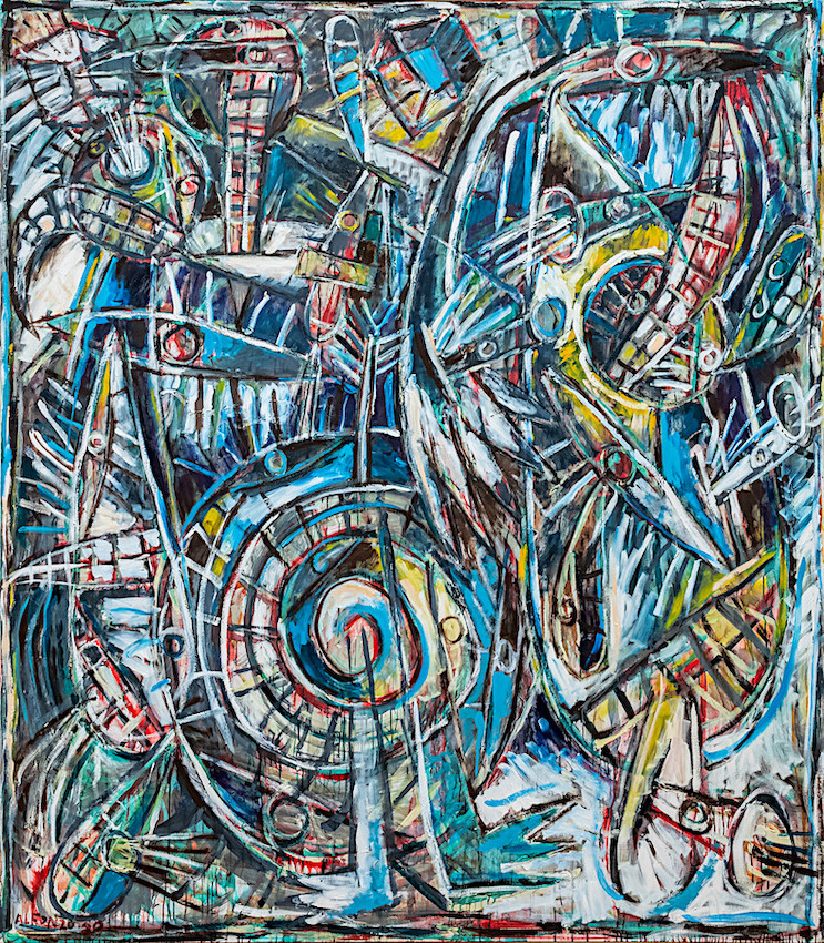 Carlos Alfonzo, Gulfstream, 1988, Oil on Canvas, 243.8 x 213.4 cm, Museum of Contemporary ...