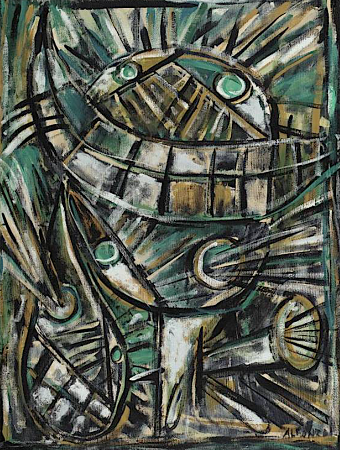 Carlos Alfonzo, Title Unknown, December 1987, Oil on Canvas, 61 x 45.7 ...